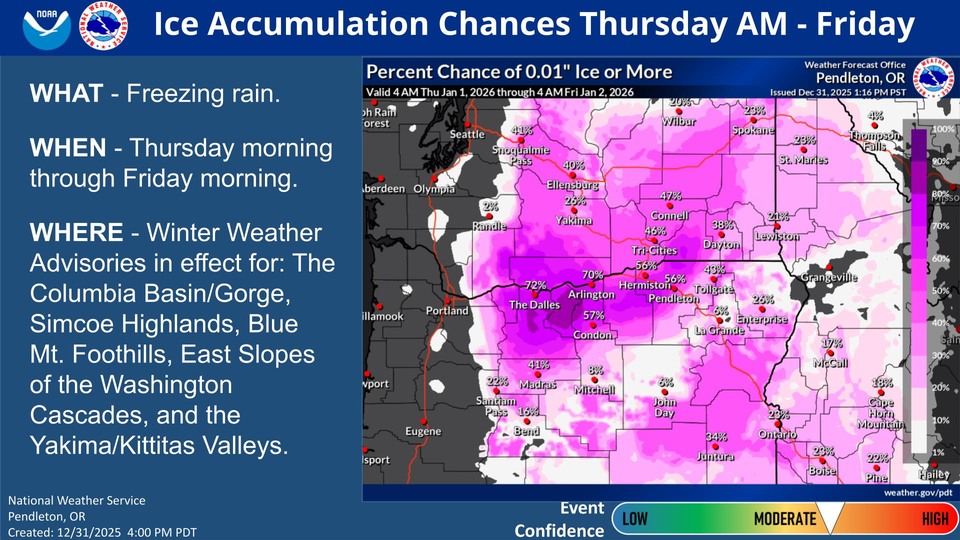 Slick Tri-Cities roads possible. Chance of freezing rain | Tri-City Herald
