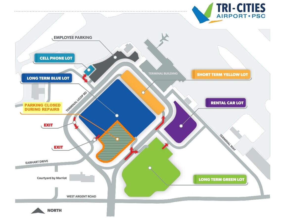 Pasco airport parking lot repairs finish before July | Tri-City Herald